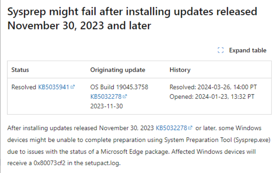 微软已修复 Win10 中 sysprep.exe 系统准备工具无法使用问题_开云(中国)Kaiyun·官方网站-登录入口